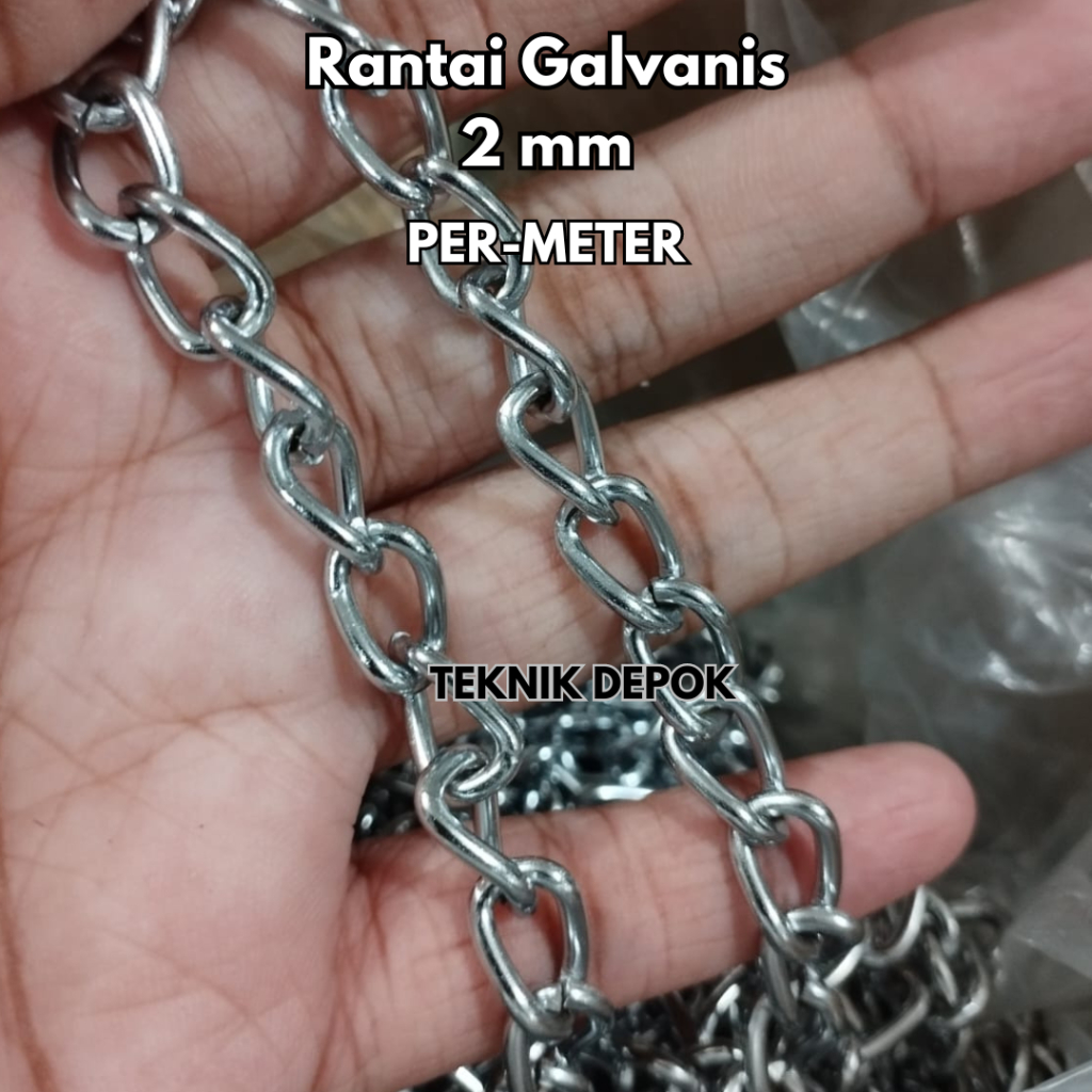 GANTUNGAN Permeter Mini Chain Diameter 2 mm Galvanized Iron Small Steel ...