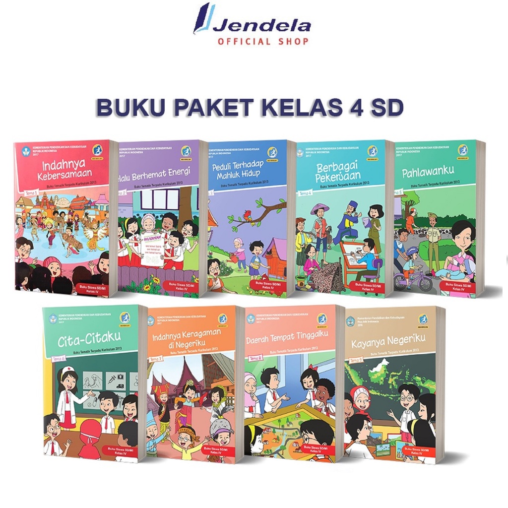 Class 4 Elementary School Package Book K13 Thematic Student Book Themes 1-9 BSE Revised Edition ...