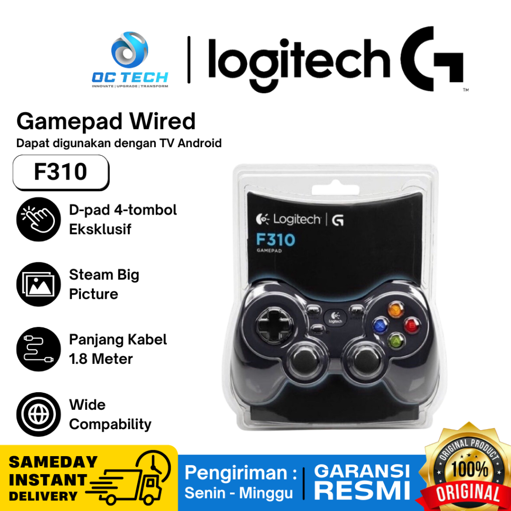 Logitech F310 Gamepad Joystick Wired Joystick USB A Cable for PC ...