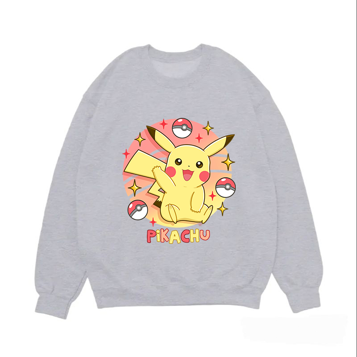 Svn BASIC CREWNECK SWEATER PIKACHU POKEMON MOTIF-XXL (MEN AND WOMEN ...