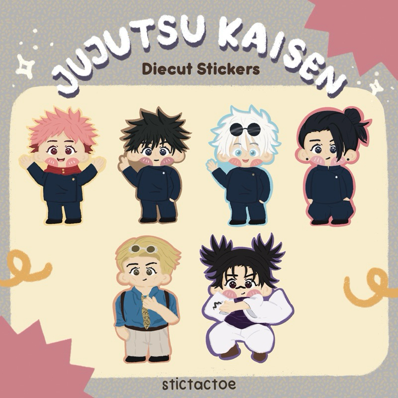Jujutsu KAISEN DIECUT STICKER | Anime Sticker | Deco Stickers | Laptop ...