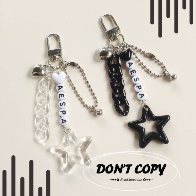 GANTUNGAN Keychains LETTER NAME INITIAL CUSTOM INSPIRED BY AESPA/AEST ...