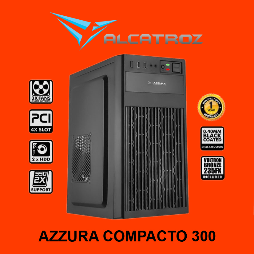 Pc Case Alcatroz Smooth Compacto 300 - Micro ATX | Shopee Malaysia