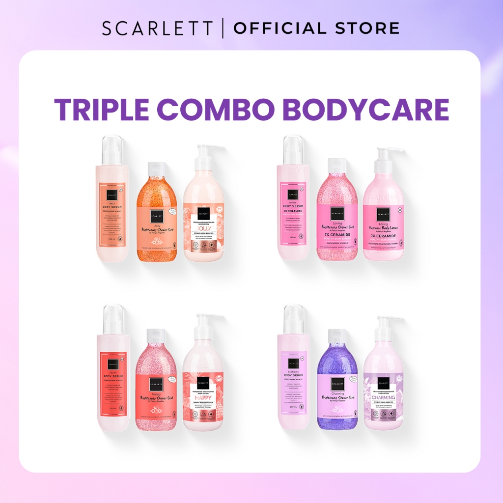 Scarlett Whitening Triple Combo Bodycare Triple Combo | Shopee Malaysia