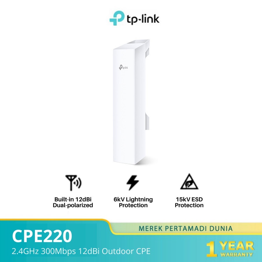 Tp-link CPE220 2.4GHz 300Mbps 12dBi OUTDOOR CPE | Shopee Malaysia