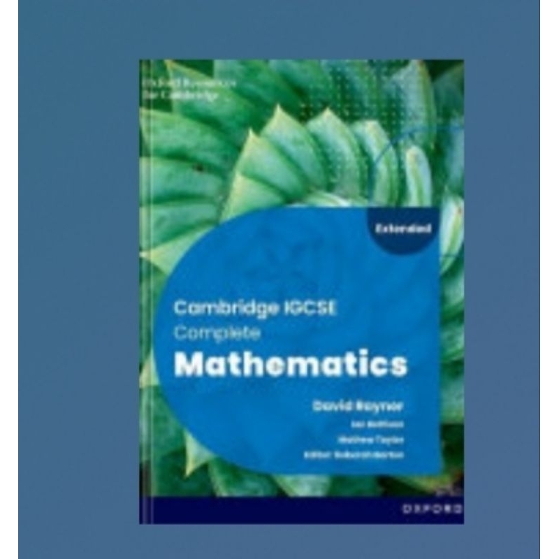 Cambridge IGCSE Complete Mathematics Extended Student Book Sixth Edition | Shopee Malaysia