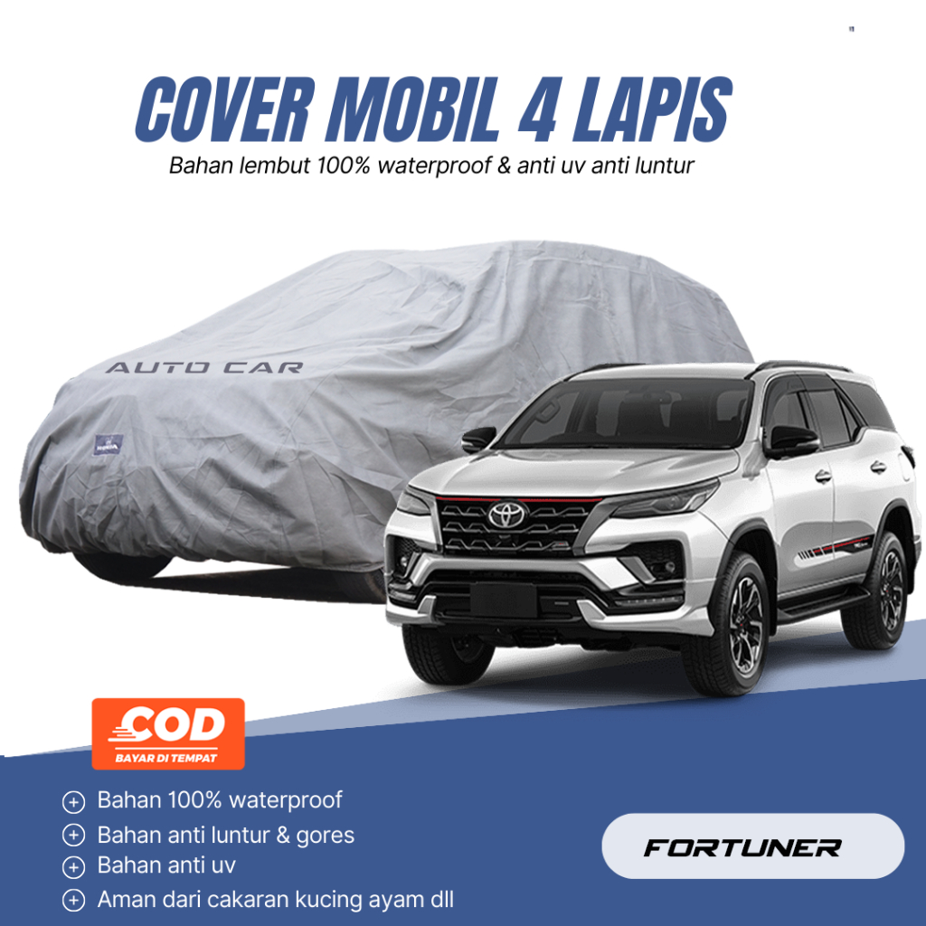 4 LAYER EXTRA OUTDOOR PREMIUM Body Cover fortuner Car Cover fortuner waterproof anti uv Car ...