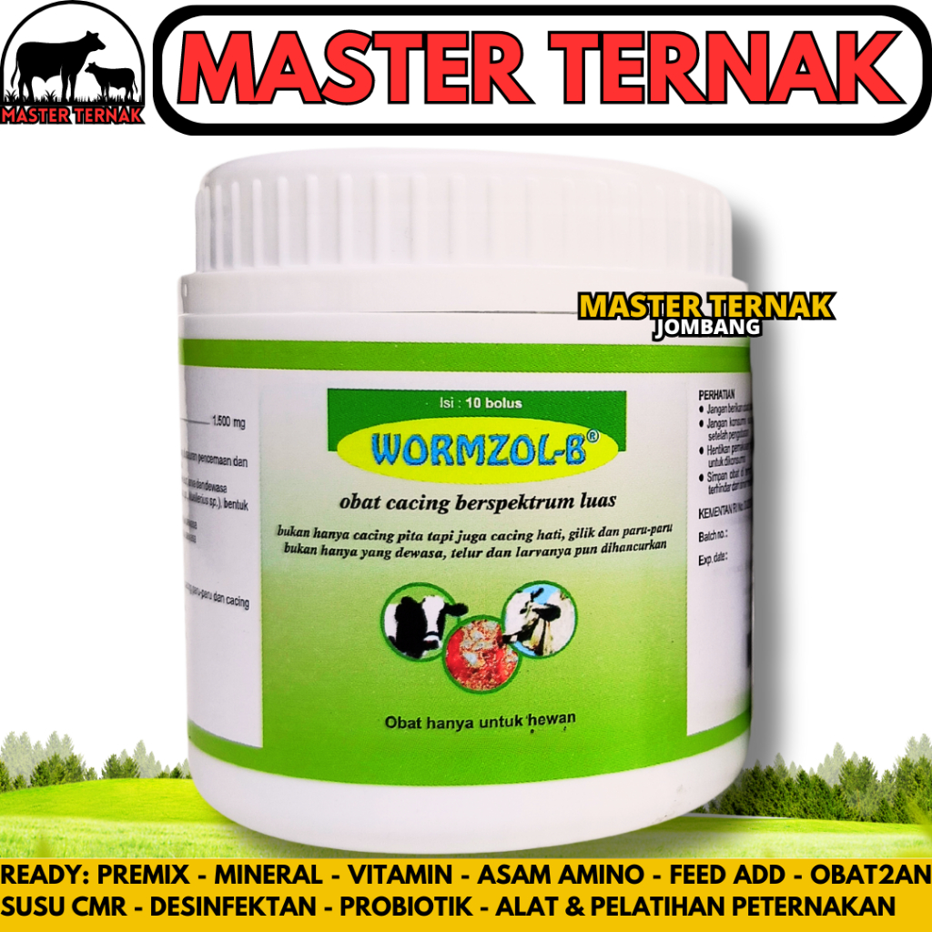 Wormzol B 10 BOLUS POT PACKAGING - Worm Medicine for Cows Buffalo ...