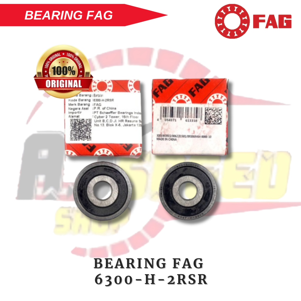 Fag Deep Groove Ball Bearing Bearing Type 6300-H-2RSR Original 100% | Shopee Malaysia