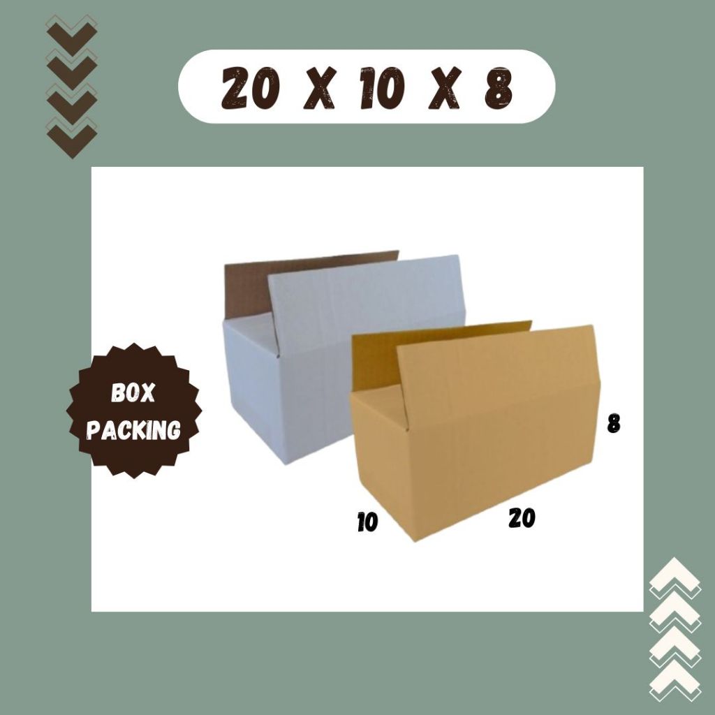 Cardboard 20x10x8 Box Packing A1 Cardboard Olshop Packaging Box ...