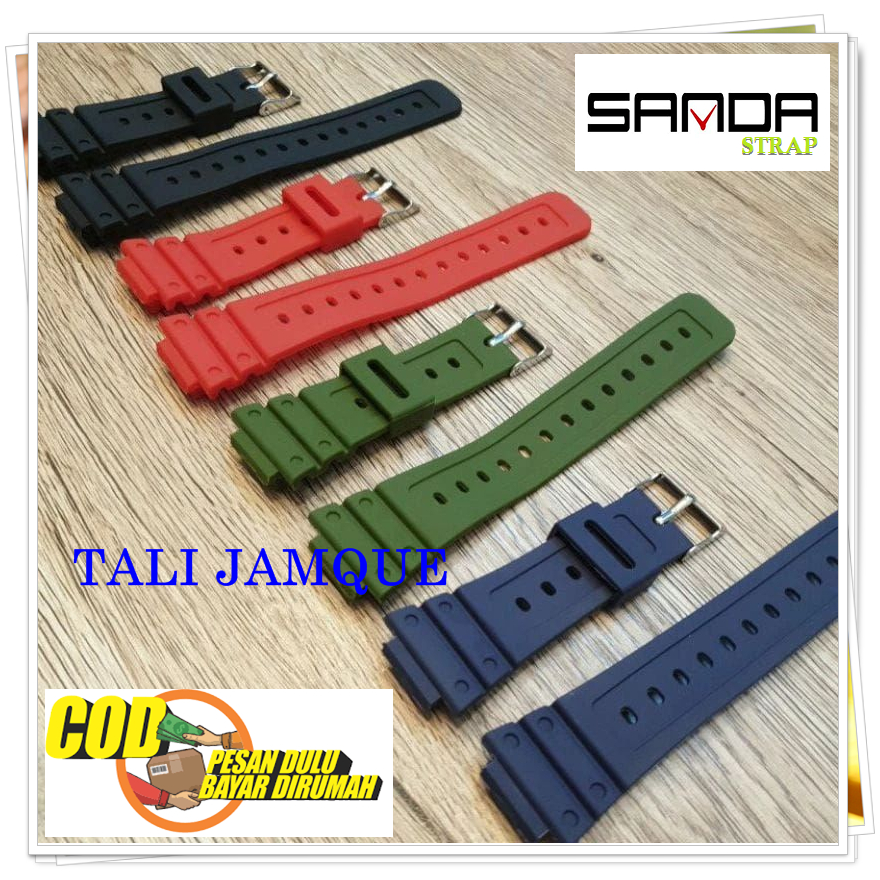 Rubber strap tali untuk jam tangan SANDA tipe 6016 6069 3167 2107 dan ...