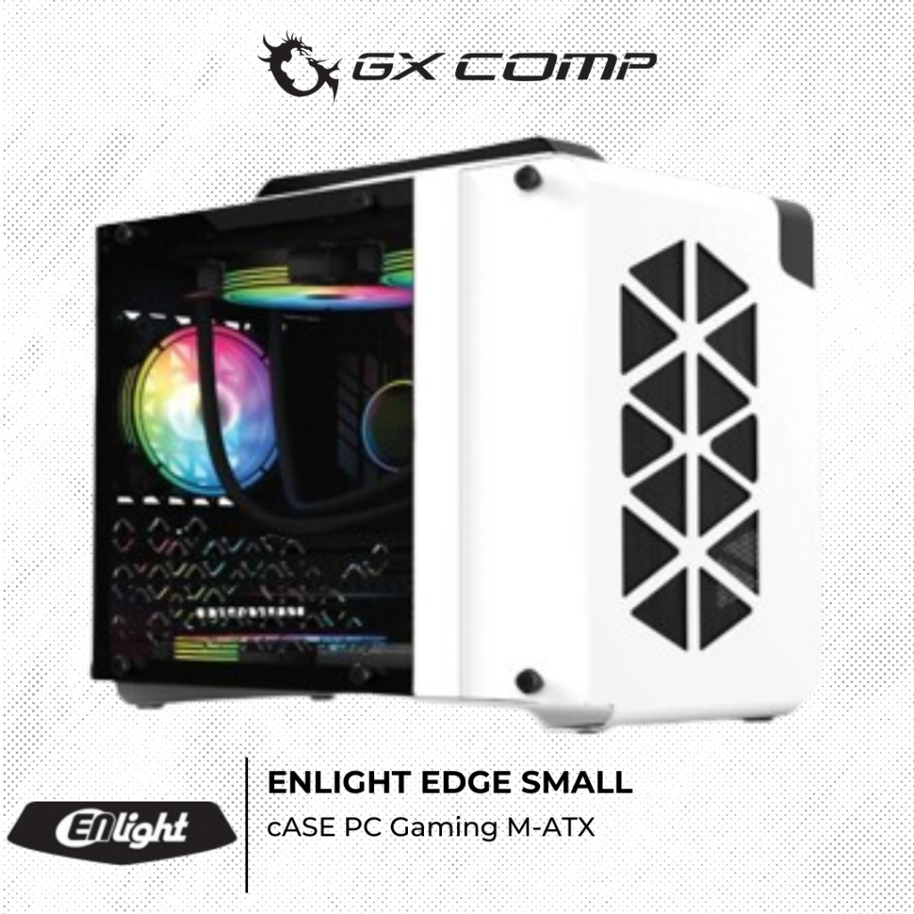 Enlight EDGE Tempered Glass - M-ATX PC Casing / CPU PC Gaming Case ...