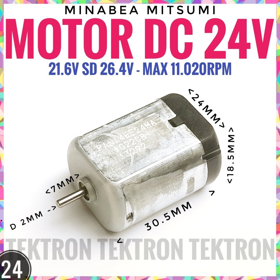 Dc MOTOR MINEBEA MITSUMI 24VDC MAX 11,000rpm HIGH SPEED BRUSH 24V Road ...