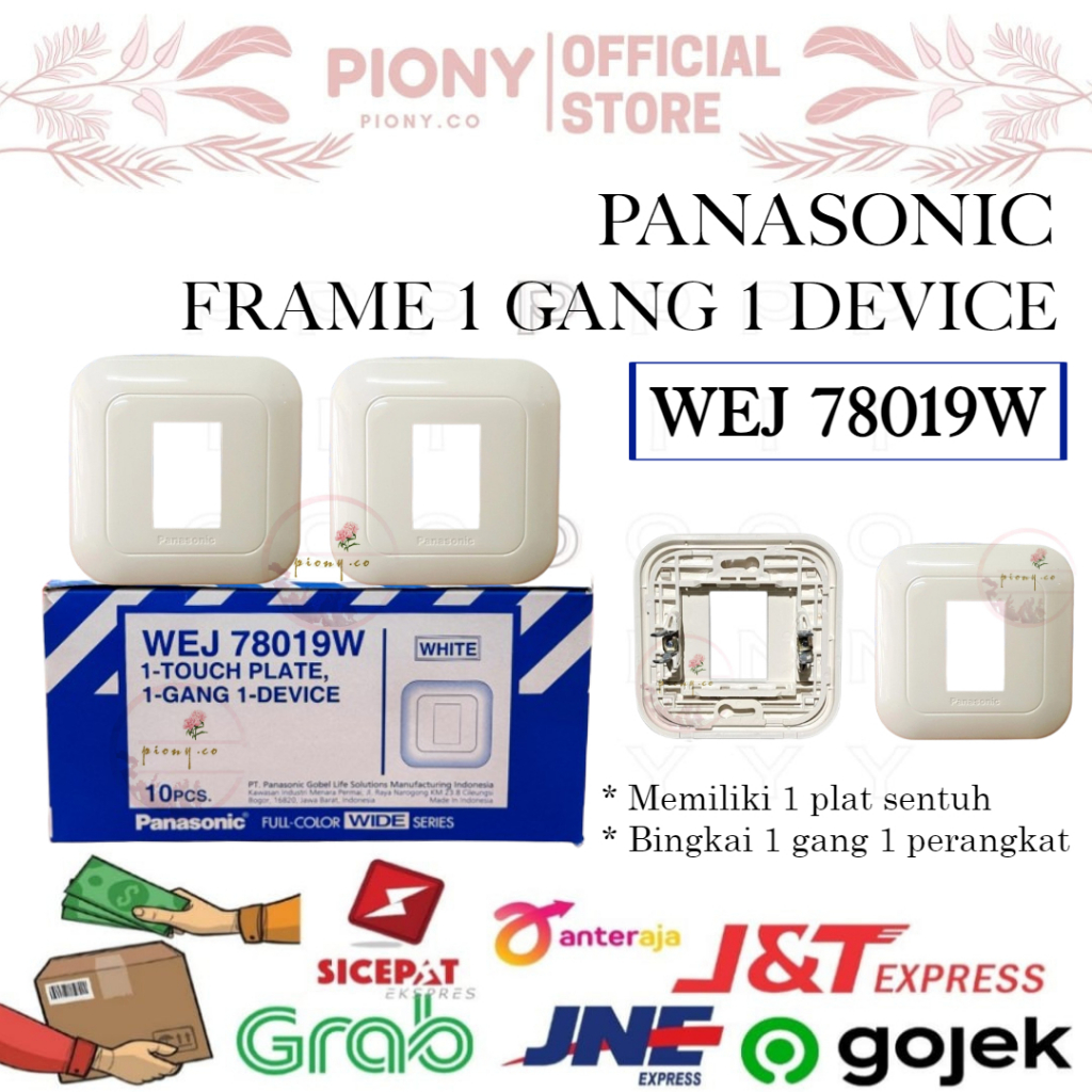 PUTIH Panasonic SWITCH PLATE WEJ 78019 WEJ 78029 WEJ 78049 SWITCH COVER ...