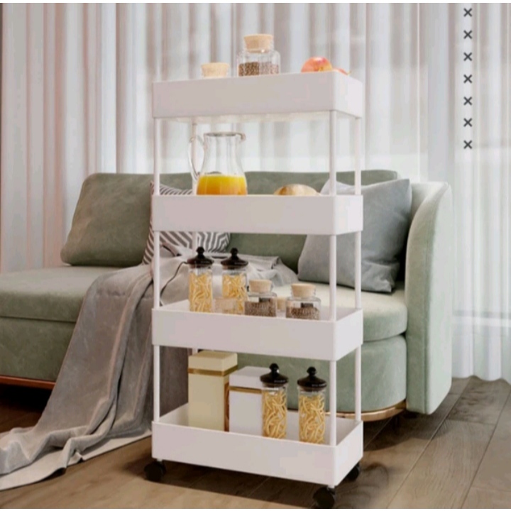 Multi-purpose rack, 4 tier rack, kitchen rack, toilet rack, living room ...