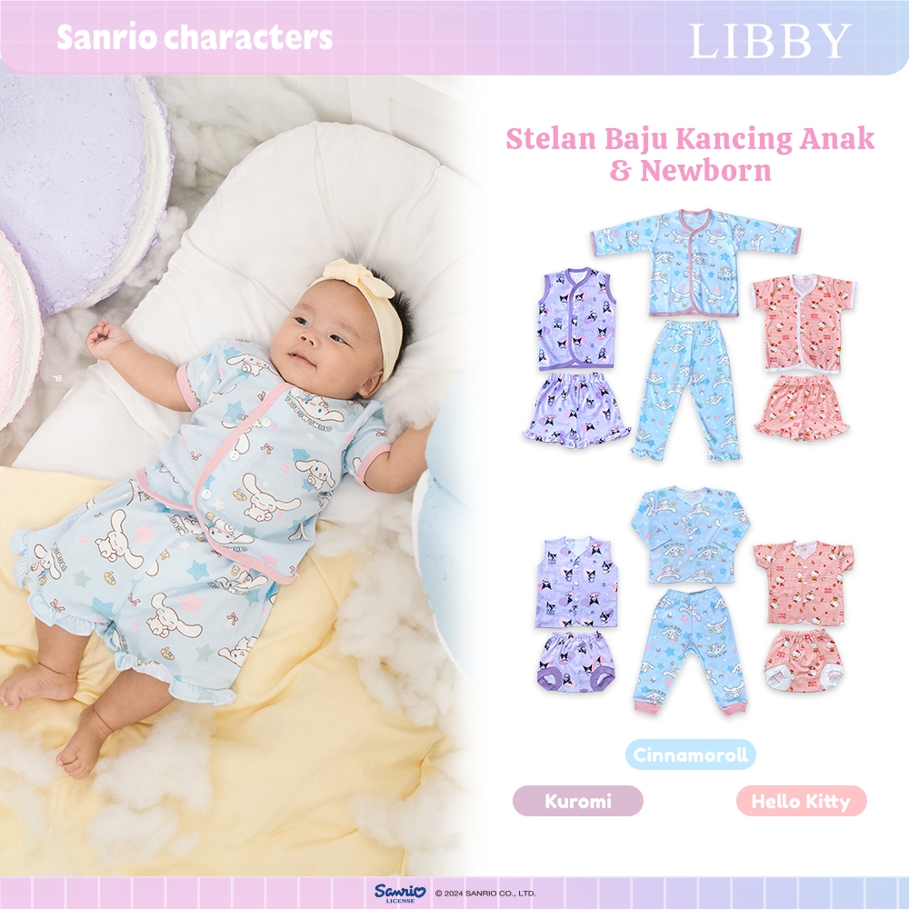 Libby Sanrio Pajama Suits Button Clothes Newborn Baby & Little Girls ...