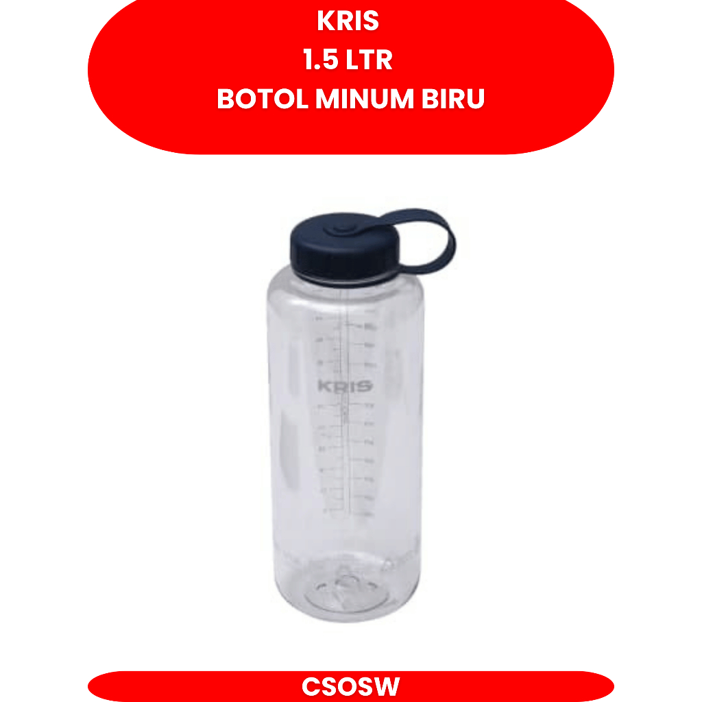 Kris Blue Drinking Bottle 1.5 Liter Bottle Screw Lid Blue | Shopee Malaysia