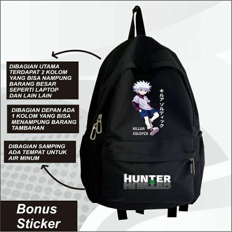 Anime Hunter X Hunter Killua Zoldyck Backpack School Bag | Shopee Malaysia