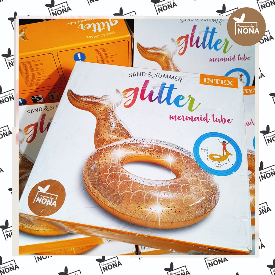 Children's and Adult Swimming Tubes | Intex Glitter Mermaid Tube ...