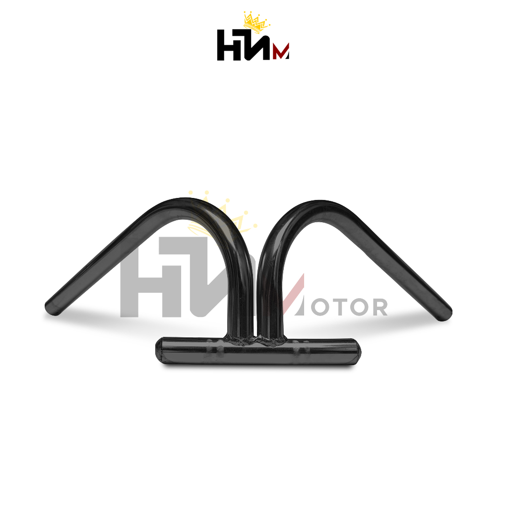 HITAM Universal Short Horn CHOPPER RABIT SKINY HORN Costum Handlebar ...