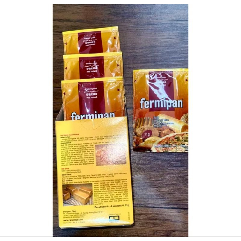 Fermipan instant yeast 1 box contains 4 x 11gr sachets | Shopee Malaysia