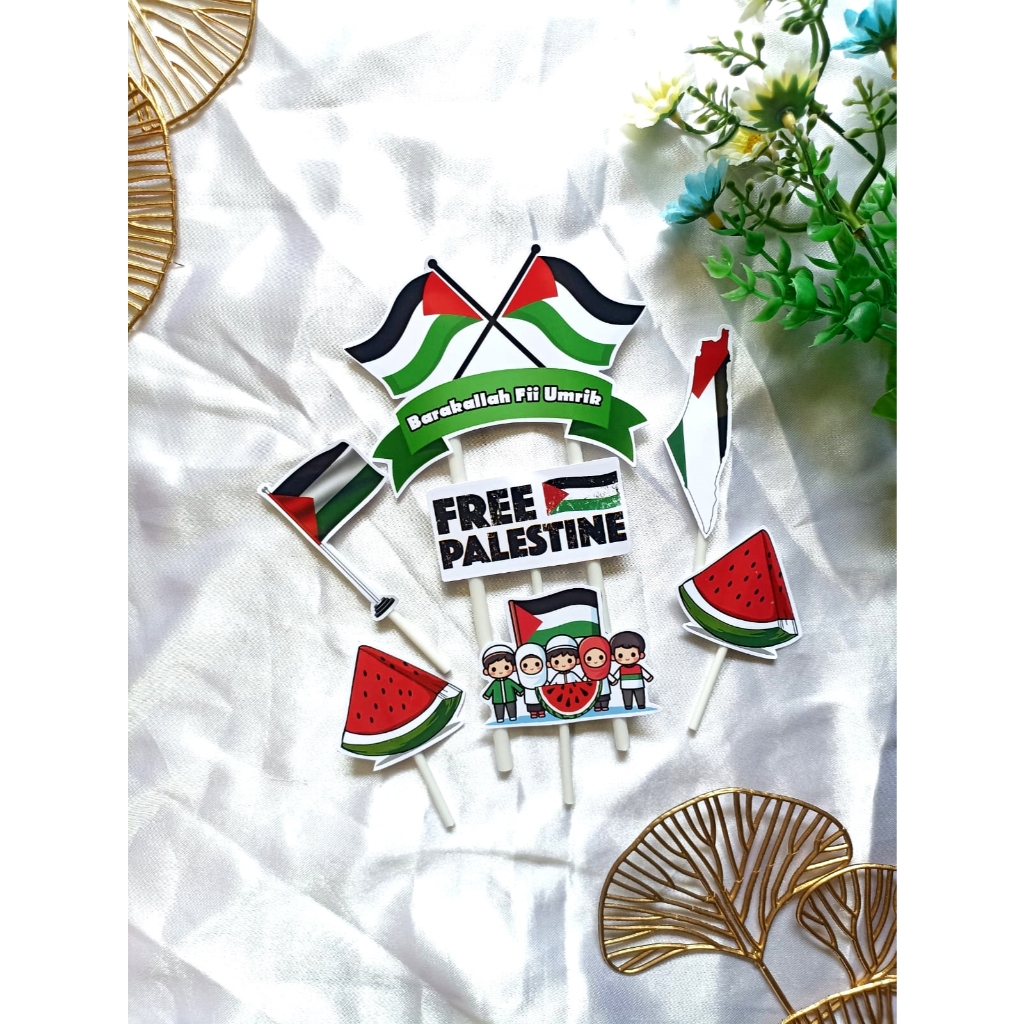 Custom Name Photo Palestine Cake Topper Birthday Cake Decoration ...