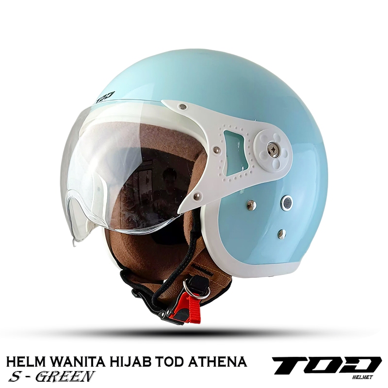 Retro HIJAB ADULT WOMEN'S HELMET TOD ATHENA BRAND ORIGINAL SNI | Shopee ...