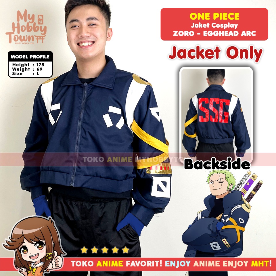 One Piece Roronoa Zoro Egghead Arc Vegapunk SSG Anime Jacket Cosplay ...