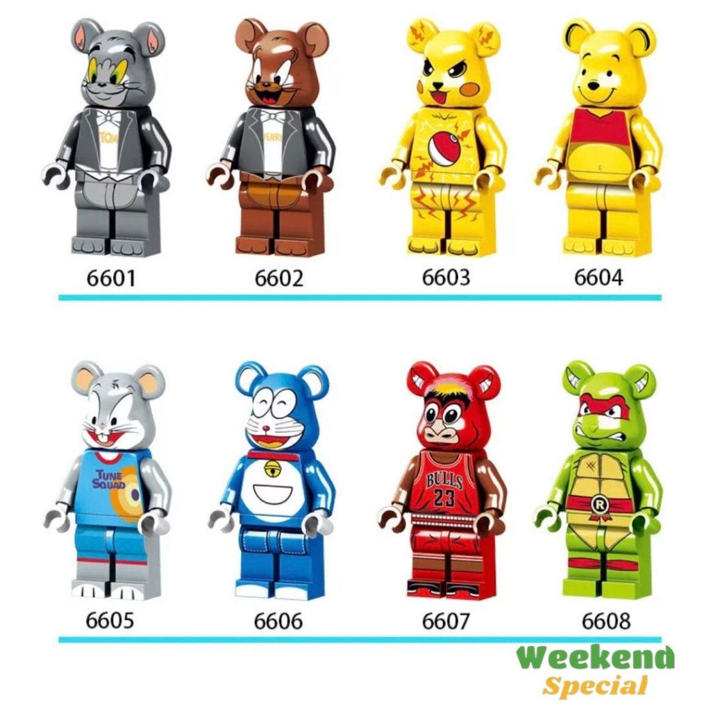 Lego bearbricks Toys/doraemon ninja turtle Character/minifigures ...
