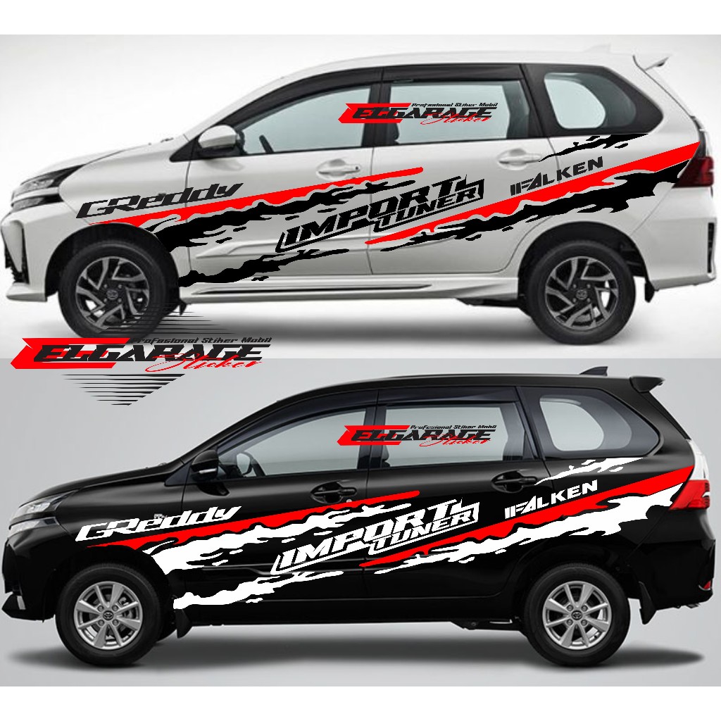 Toyota avanza car stickers, full body side body cutting stickers ...