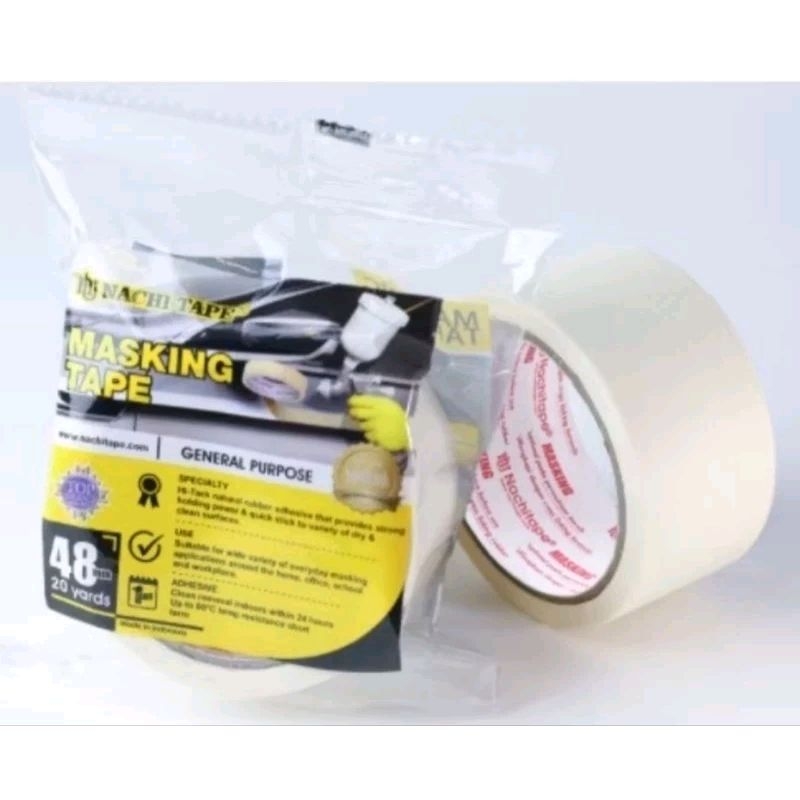 Nachi masking tape box 48mm 2 inch cream paper tape | Shopee Malaysia