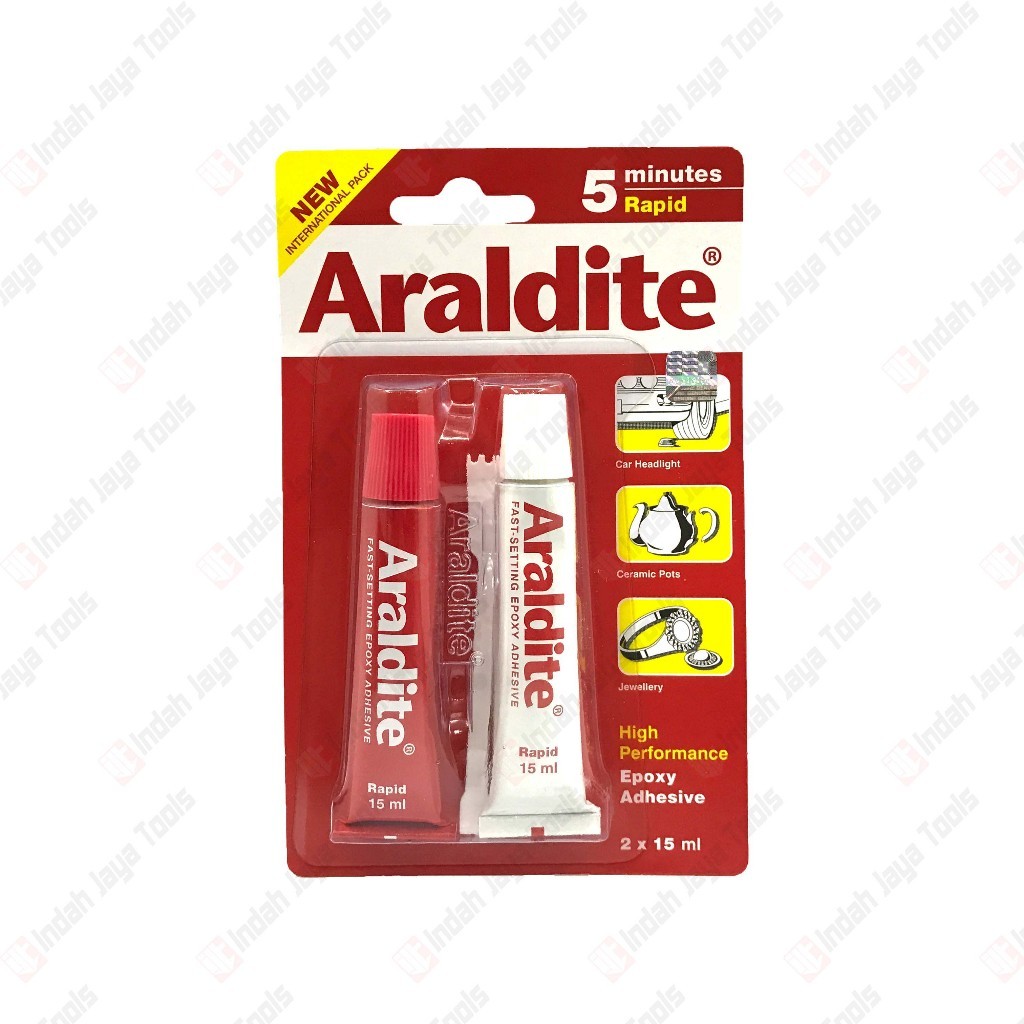 MERAH Araldite Red 5 Minutes Rapid - Iron Epoxy Glue | Shopee Malaysia
