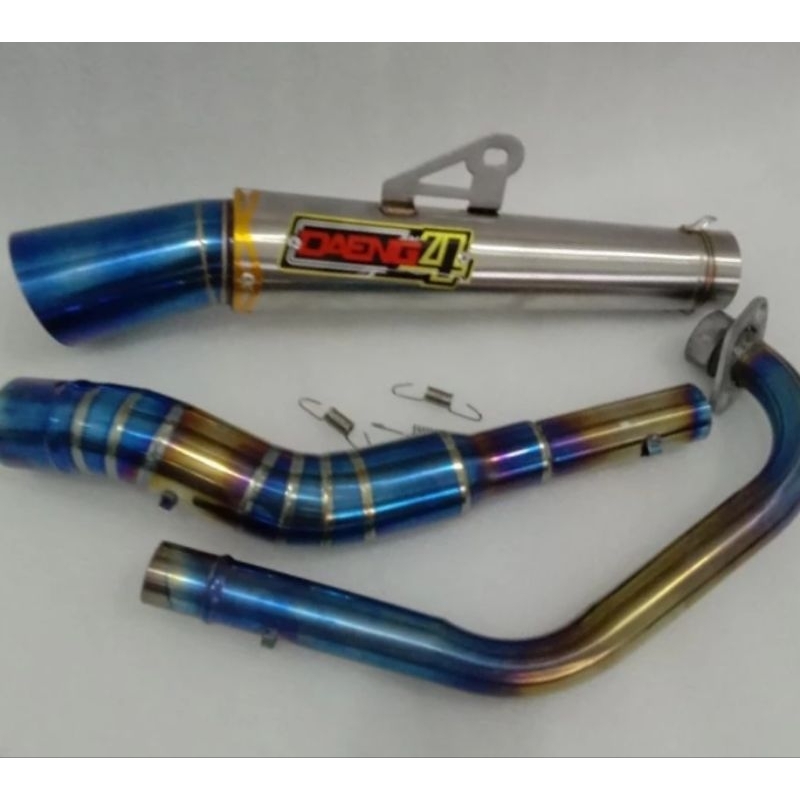Open Spec KOE pipe Daeng sai4 exhaust pipe RAIDER 150carb fi euro 125 ...