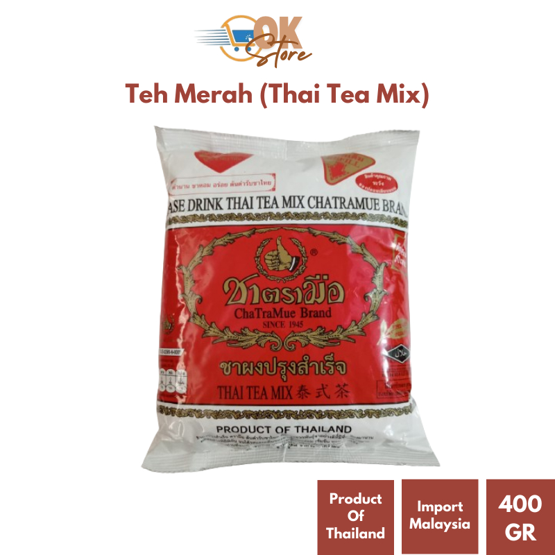 MERAH Thai Tea Mix Chatramue Brand / Red Tea 400 GR (Expiry March 6 ...