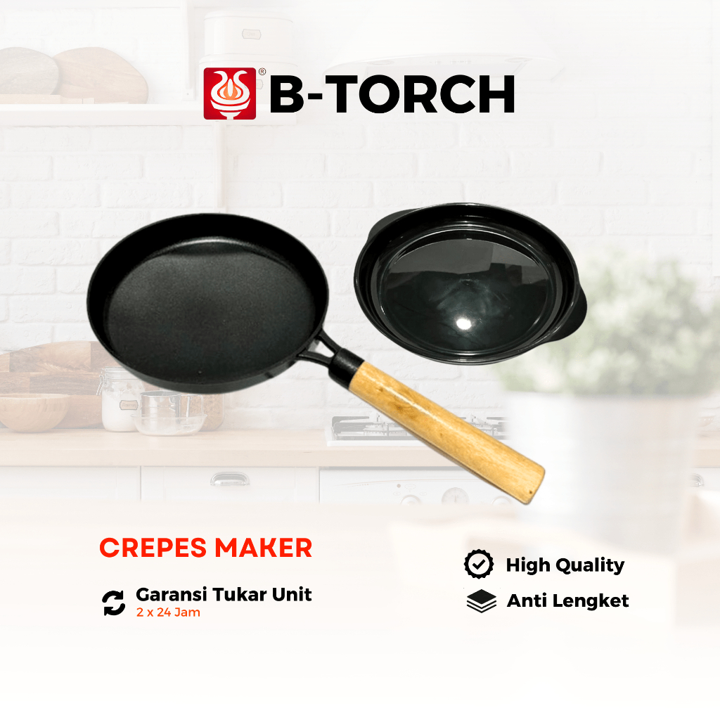 B-torch Kwalik Crepes Maker Pan Non-Stick Lumpia Risol Skin Mold ...