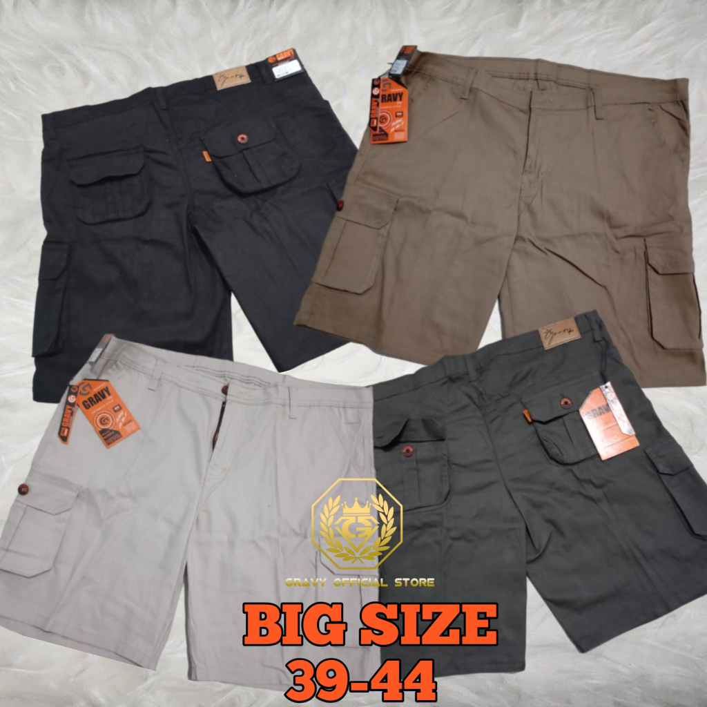 Original GRAVY BIG SIZE Premium Short Cargo Pants Stretch stretch ...
