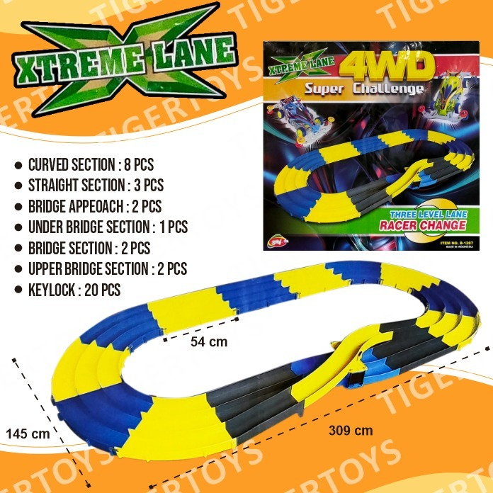 Jalur TAMIYA 3JALUR TRACK TAMIYA 3WAY LONG TAMIYA ARENA RACING CIRCUIT ...