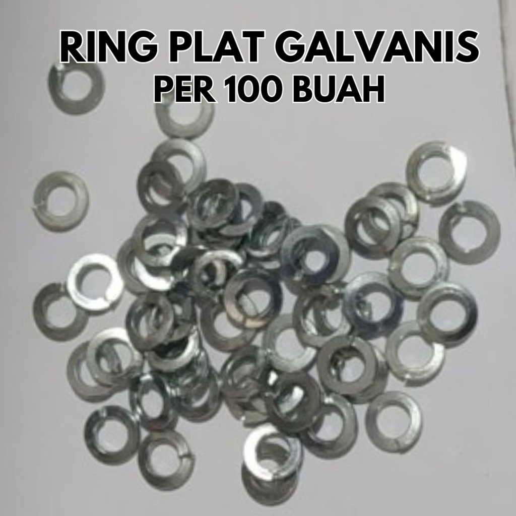 Per 100pcs Rings Per Galvanized M 4 Locking Fasteners Bolt Nut Spring ...