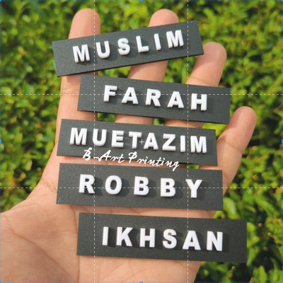 Baruu Name Tag Embossed And Non Embossed Nameplate Embossed Chest Name ...