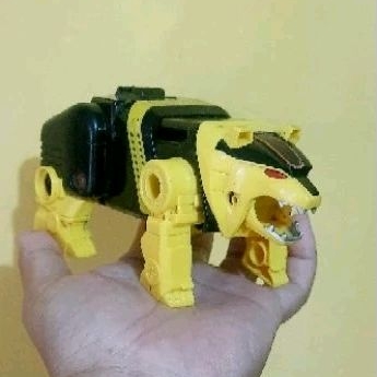 Action Figure Megazord Power Rangers Yellow Bear Zord Deluxe Ninja ...