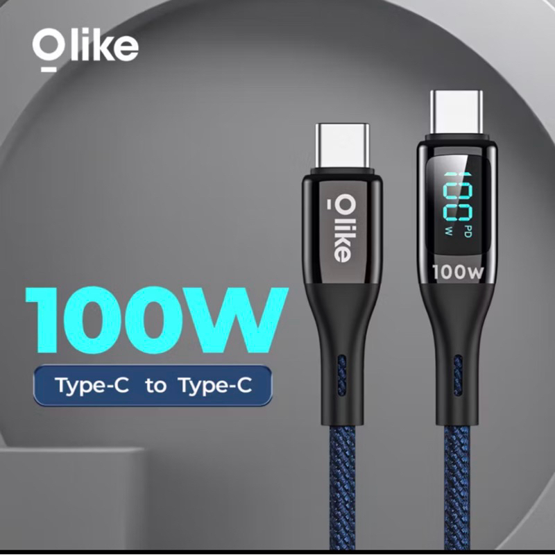 Olike Data Cable D106 Type-C To Type-C 100W Fast Charging+LED Display ...
