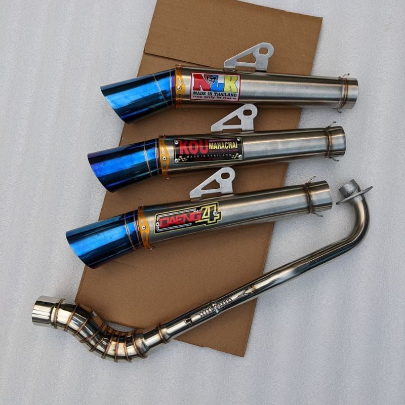 Big elbow pipe 51mm Canister Daeng 4/ Kou mahachai/ nlk For Wave 125 ...