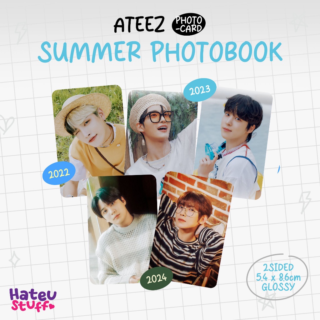 Ateez Unofficial Photocard Summer Photobook 2024 2023 2022 | Shopee ...