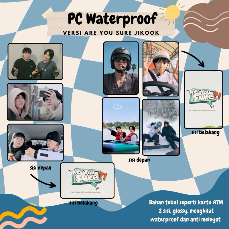Pc waterproof PVC Version are you sure jikook/ ptd concert/ bts closeup ...
