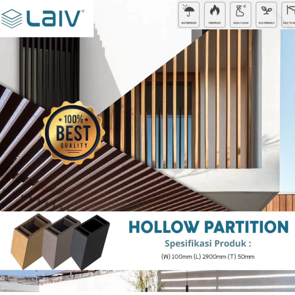 Wpc Outdoor Hollow Partition LAIV 5cm x 10cm - Room Divider | Shopee ...