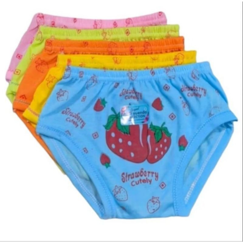 HELLO KITTY KATUN Package OF 12 pcs of girls' panties with strawberry ...