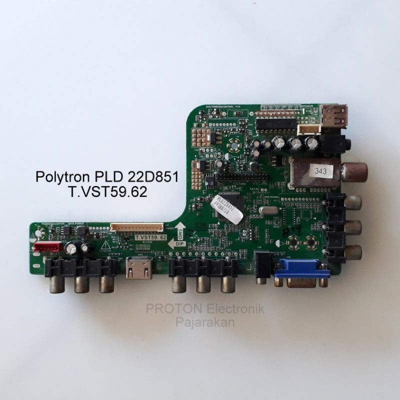MESIN Polytron PLD22D851 PLD 22D851 LCD LED TV Mainboard. T.vst5921 ...