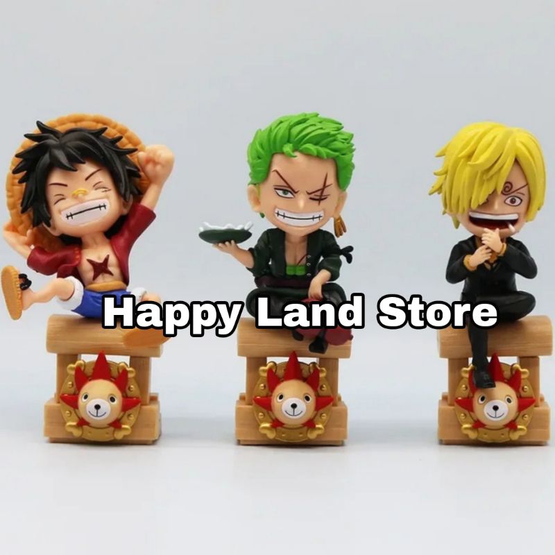 Action Figure One Piece Anime Monkey D Luffy Roronoa Zoro Sitting Mode ...
