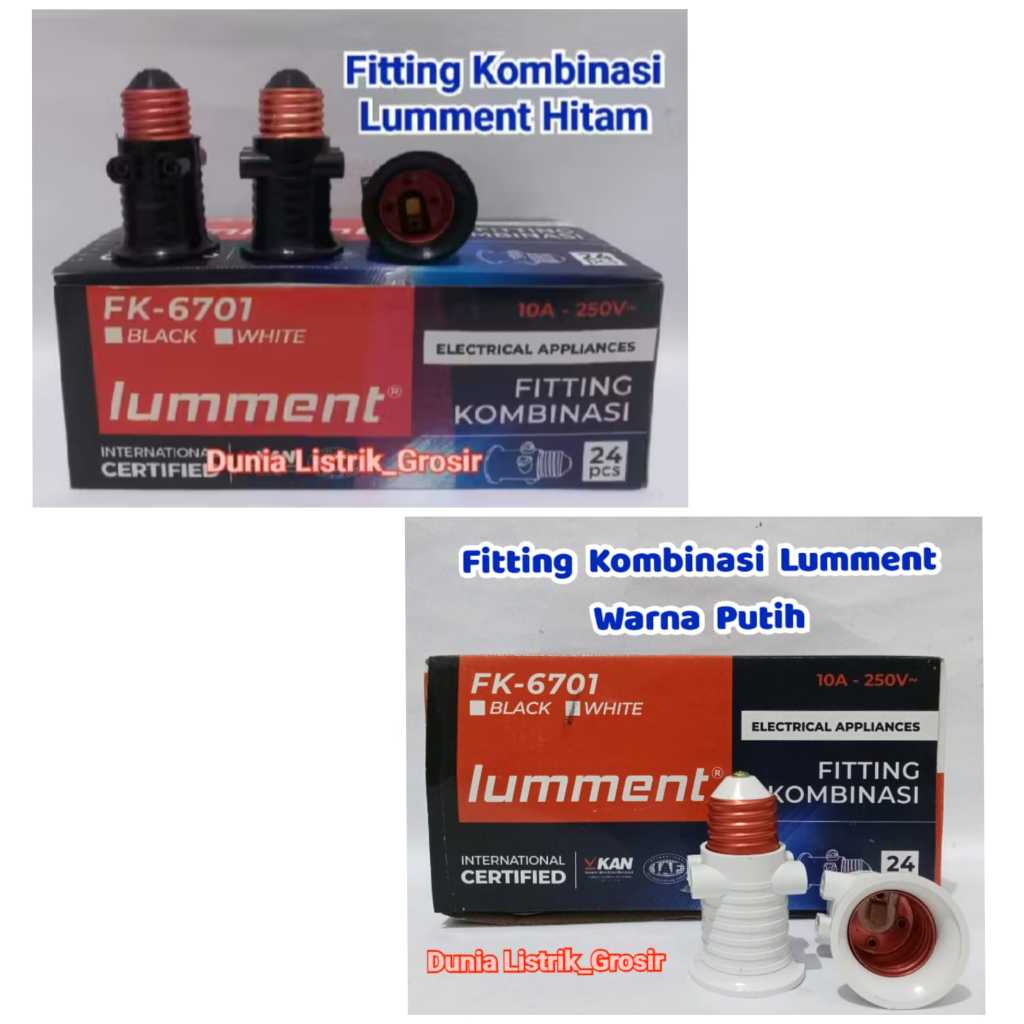 PUTIH HITAM Fk 6701 LUMMENT Combination Fittings / Black and White ...