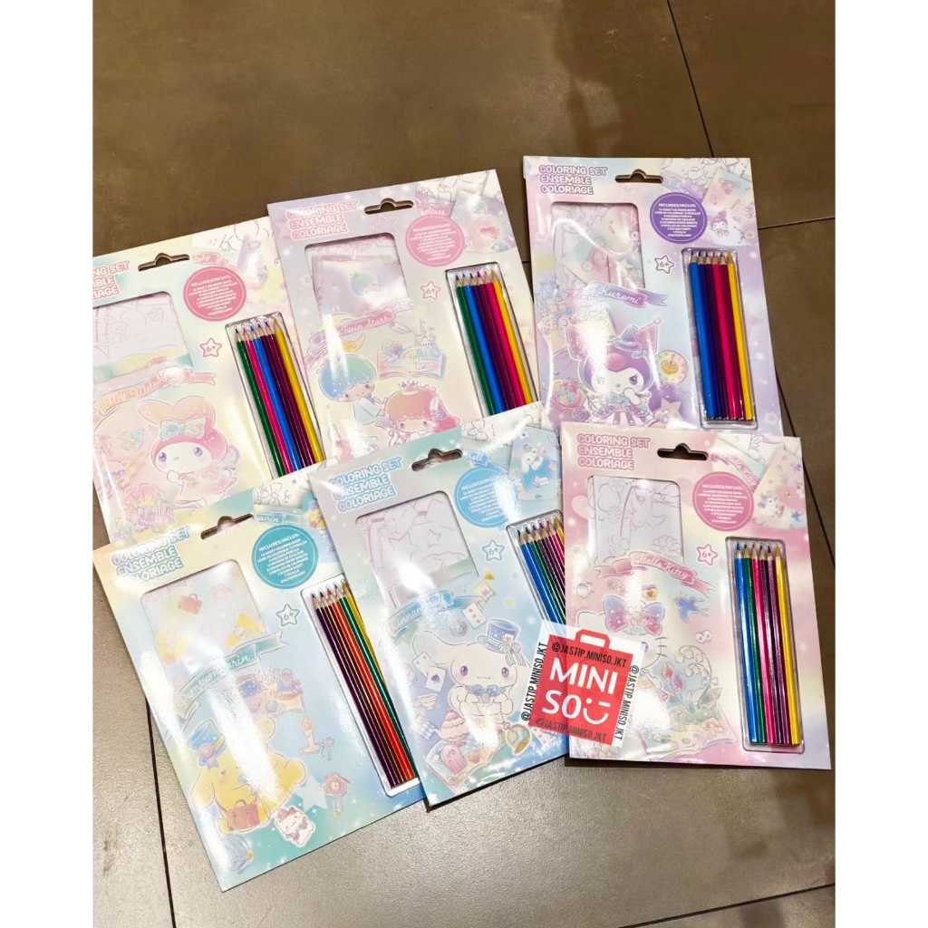 Miniso x SANRIO Coloring Set SANRIO Fantasy (Pompompurin / Cinnamoroll ...